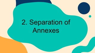 B. GUIDELINES ON THE ESTABLISHMENT, SEPARATION OF ANNEXES, INTEGRATION ...
