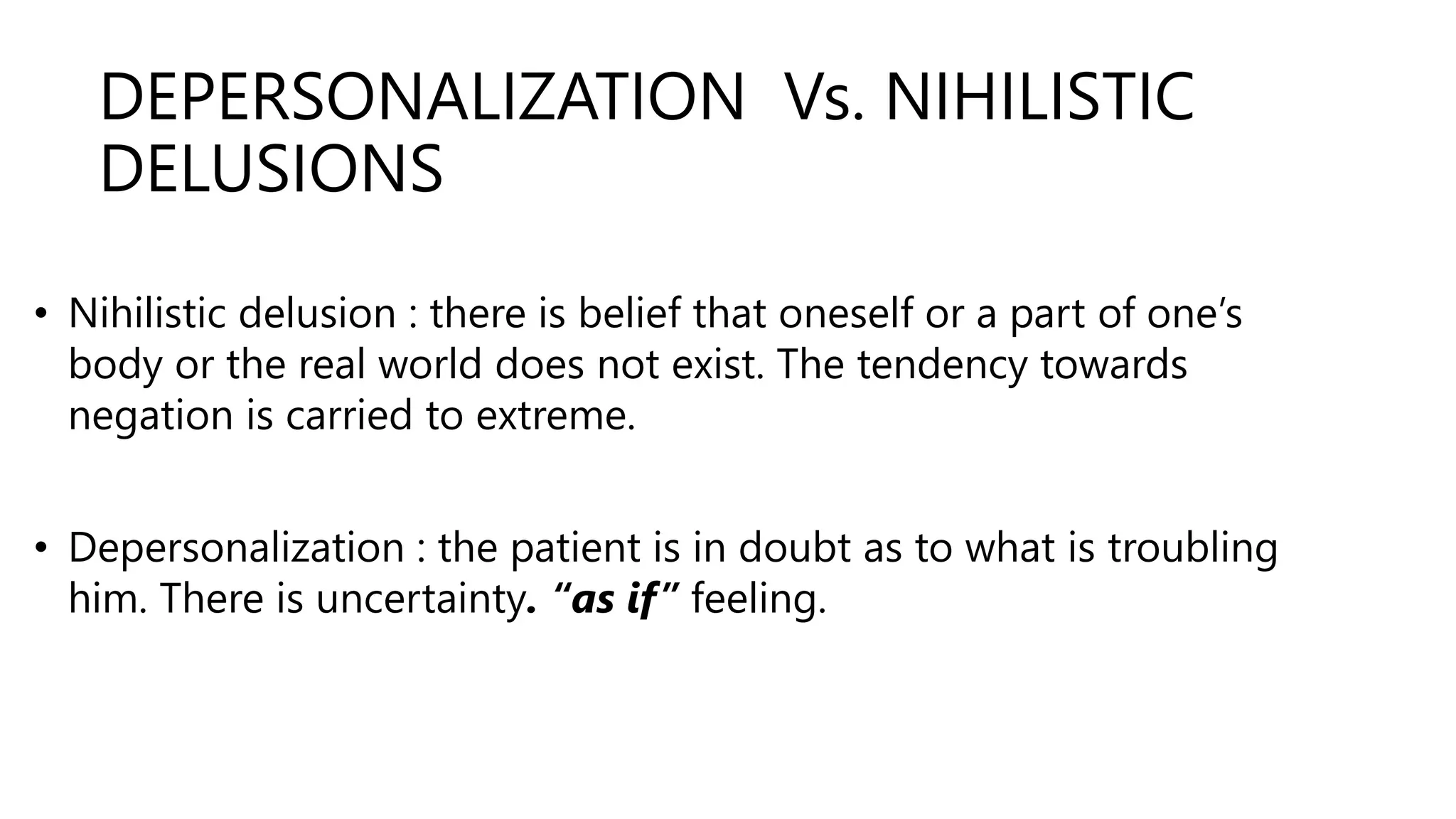 DISORDERS OF EXPERIENCE OF SELF | PPTX