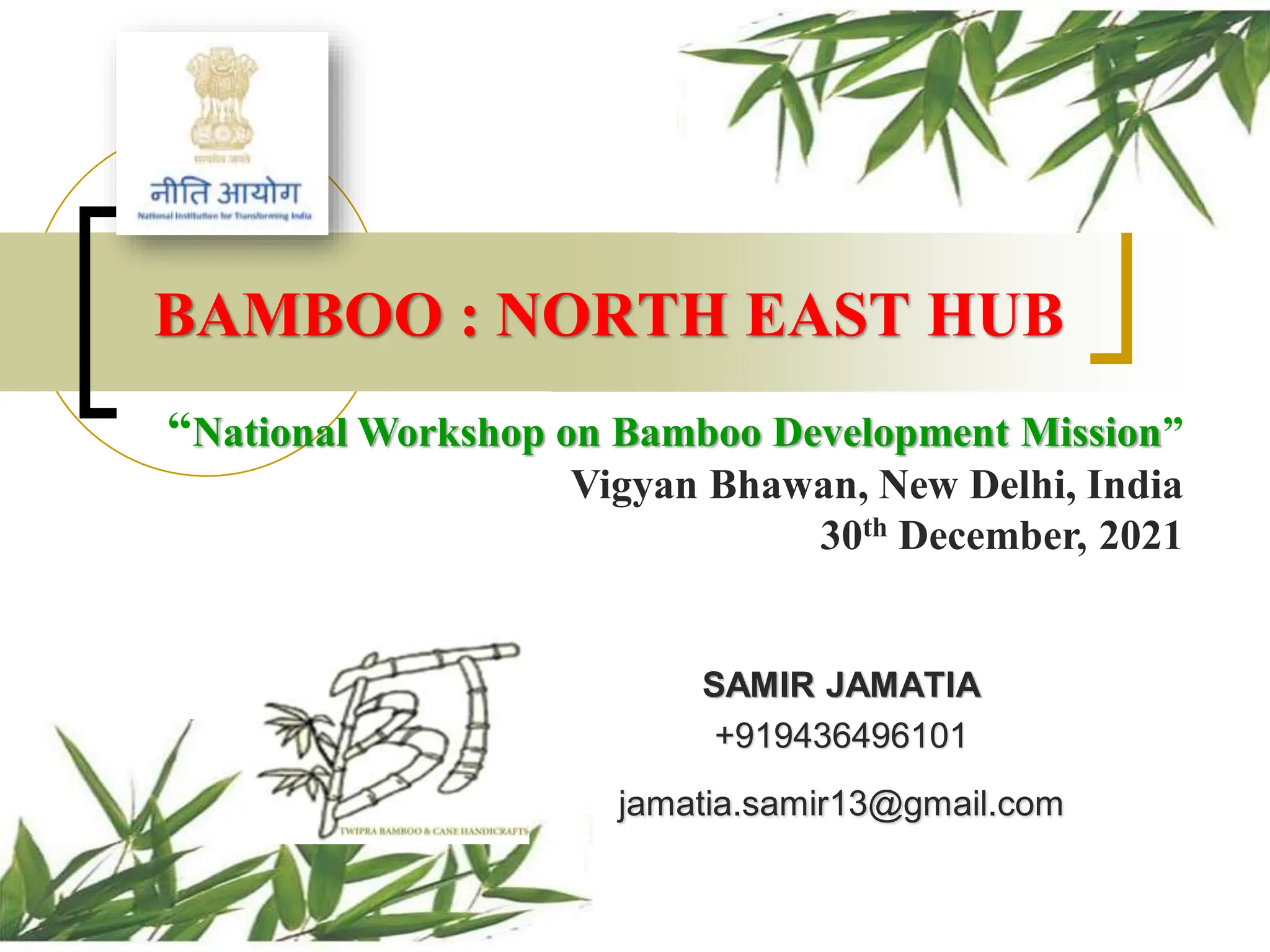 REPORT ON BAMBOO VALUE CHAIN ( National Workshop on Bamboo Development ...