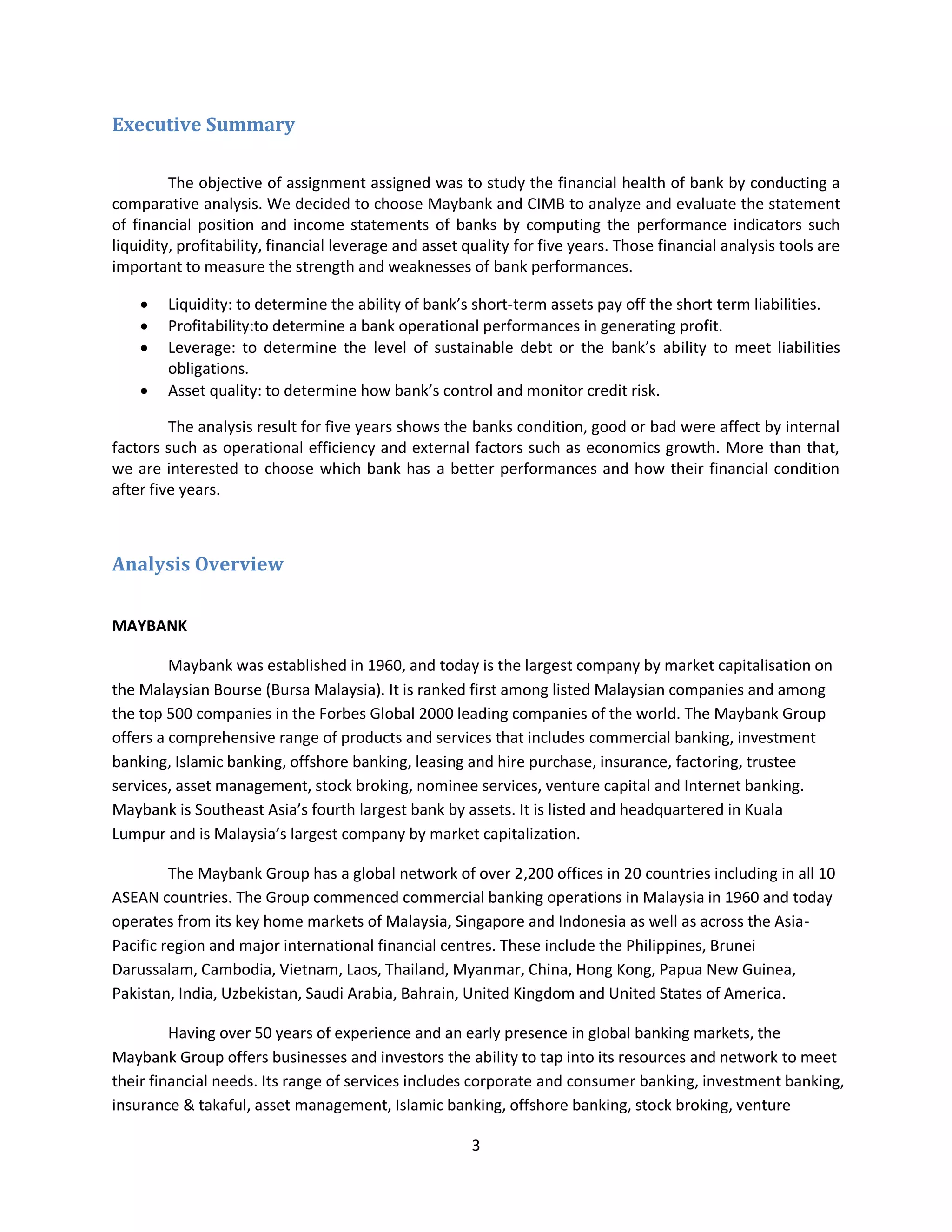 Financial Analysis on Maybank and CIMB (Bank Management) | PDF