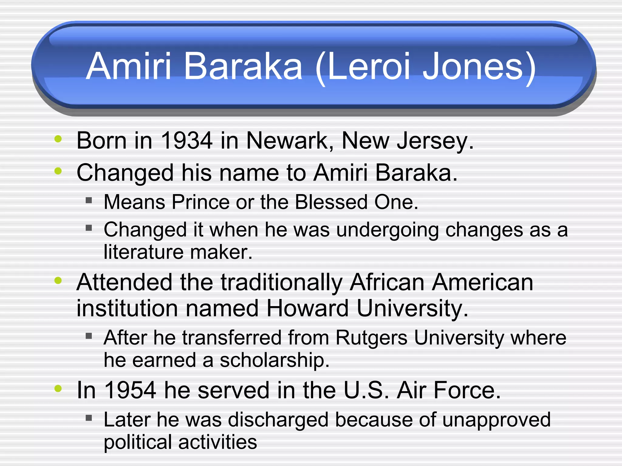 Amiri Baraka Final | PPT