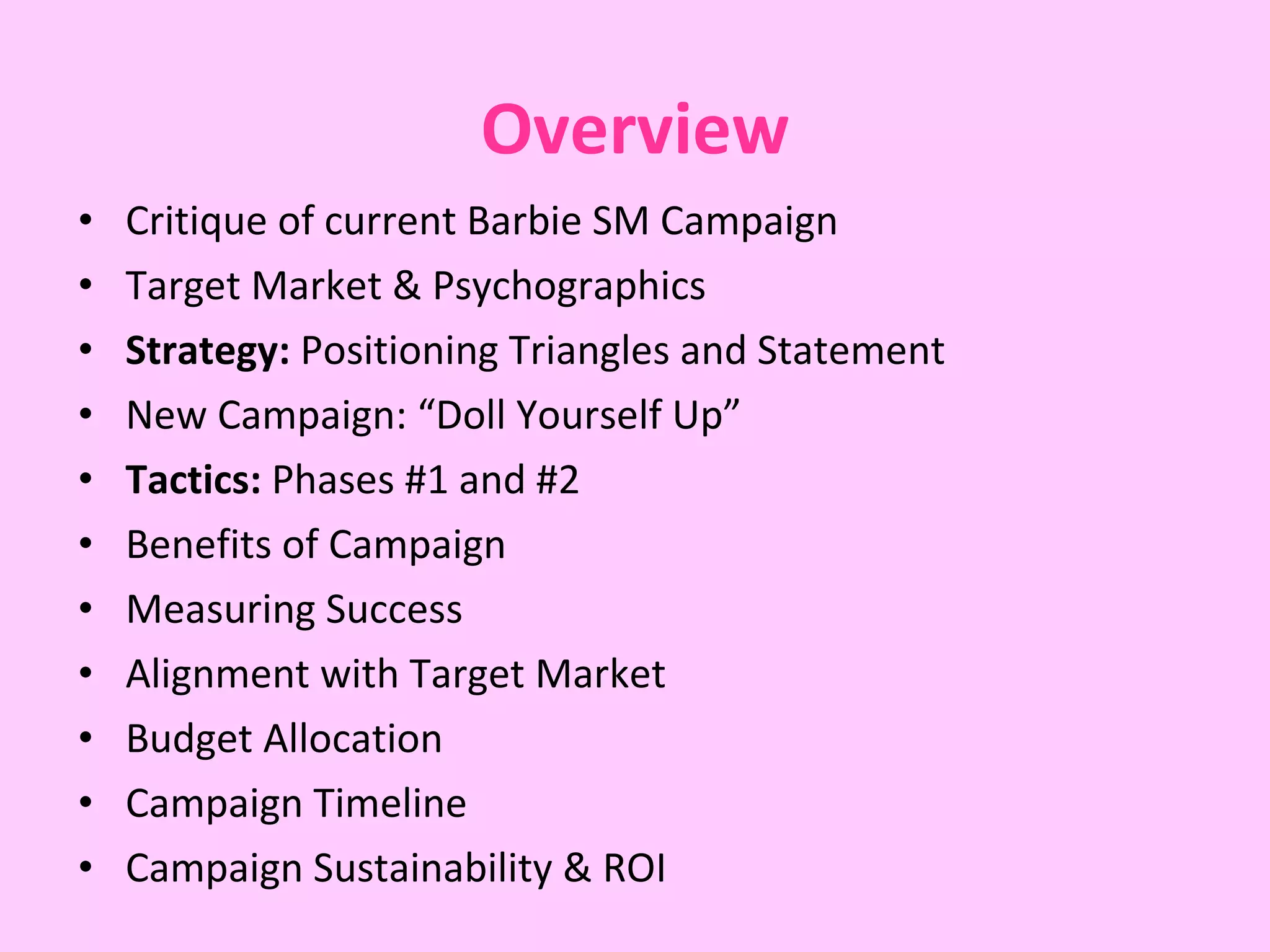 Barbie Social Media Campaign: Doll Yourself Up | PPT