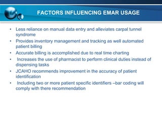 Implementation of an Electronic Charting System | PPTX | Pharmaceutical Industry | Industries