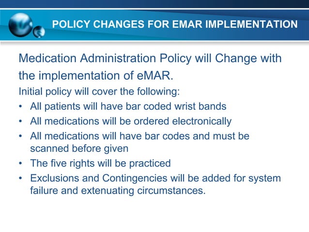 Implementation of an Electronic Charting System | PPTX | Pharmaceutical ...