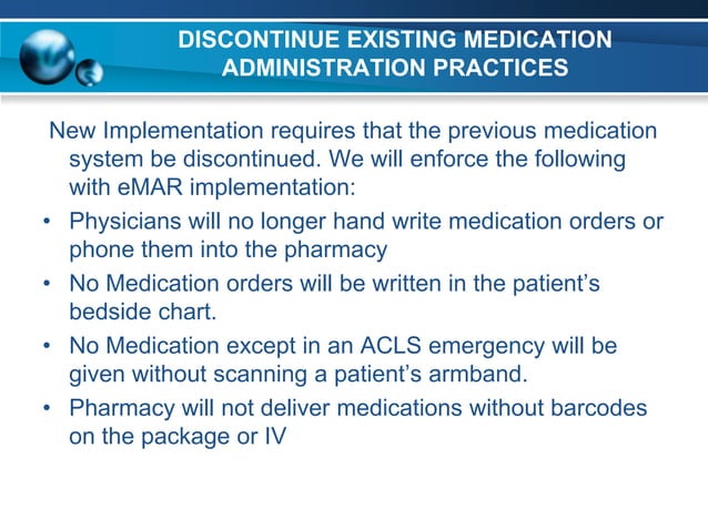 Implementation of an Electronic Charting System | PPTX | Pharmaceutical ...