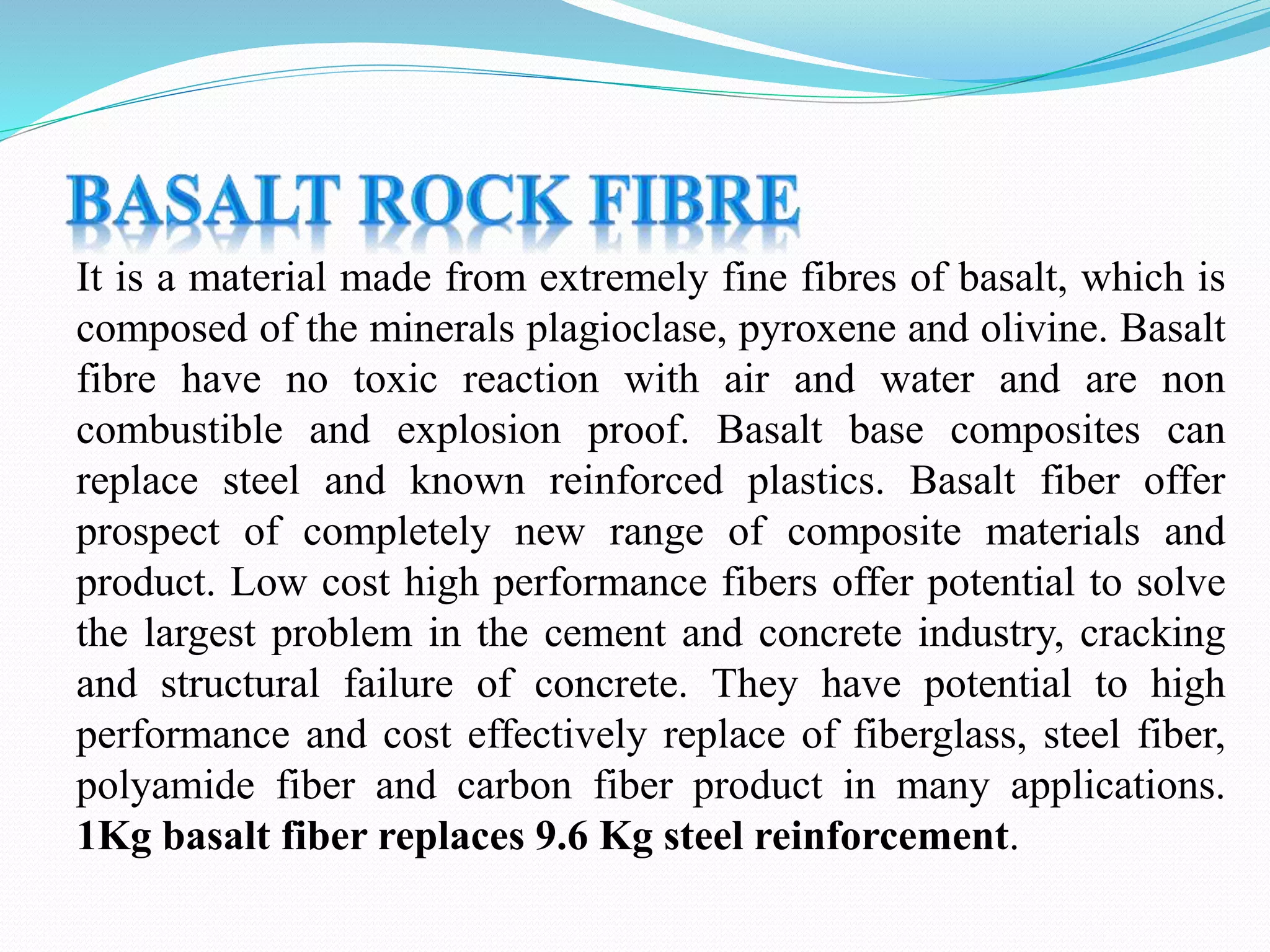 basalt rock fibre | PPTX