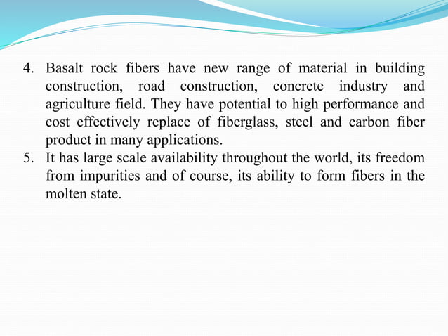 basalt rock fibre | PPTX