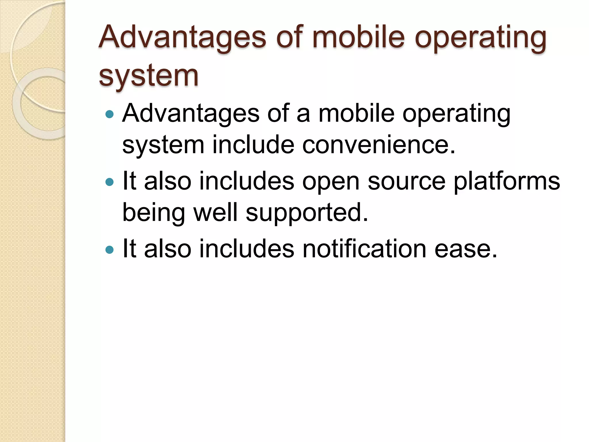 Operating Systems in Mobile Phones | PPT