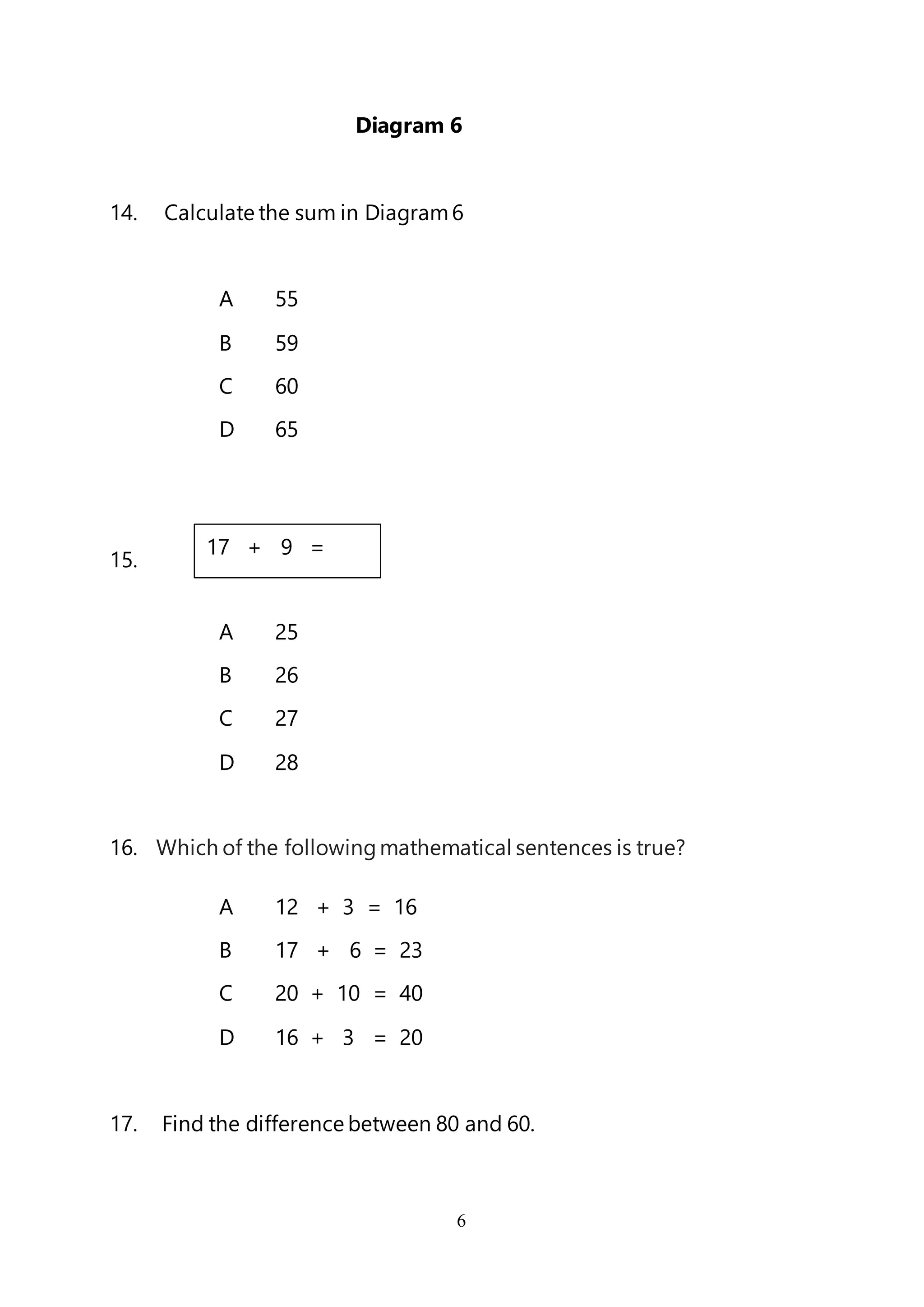 FINAL EXAM FOR MATHEMATICS YEAR 1 | DOCX
