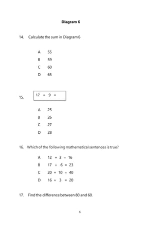 FINAL EXAM FOR MATHEMATICS YEAR 1 | DOCX