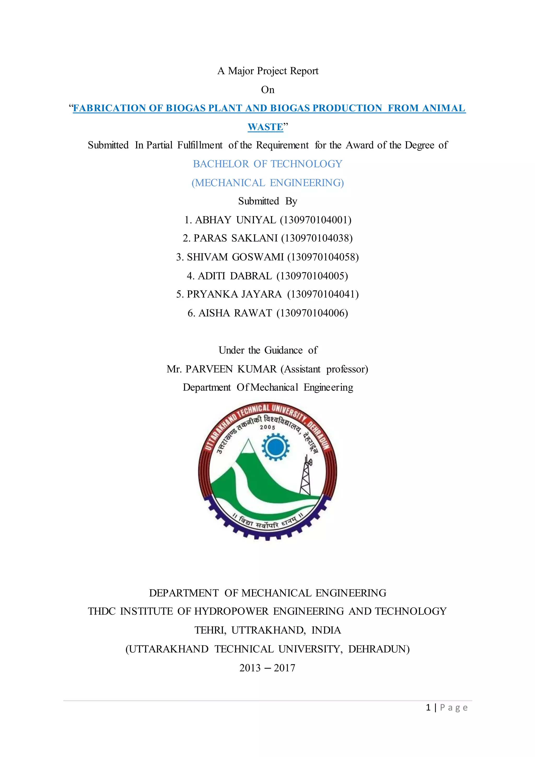 Final biogas report | DOCX