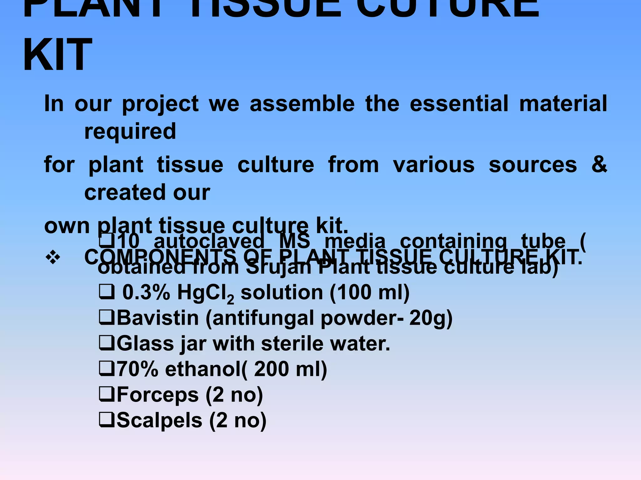 plant tissue culture ppt | PPT