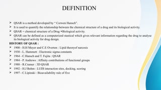 Quantitative Structure Activity Relationship | PPT