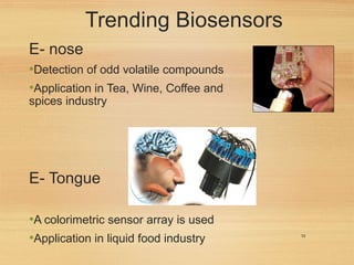 THE USE OF BIOSENSORS IN FOOD INDUSTRY | PPT