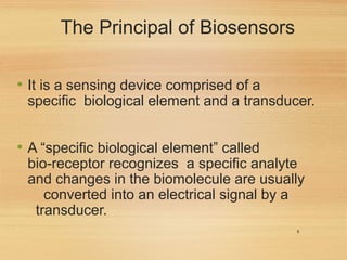 THE USE OF BIOSENSORS IN FOOD INDUSTRY | PPT