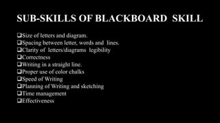 MICRO TEACHING SKILL BLACKBOARD SKILL EFFECTIVE TEACHING-LEARNING PROCESS FOR PUPIL TEACHER.pptx