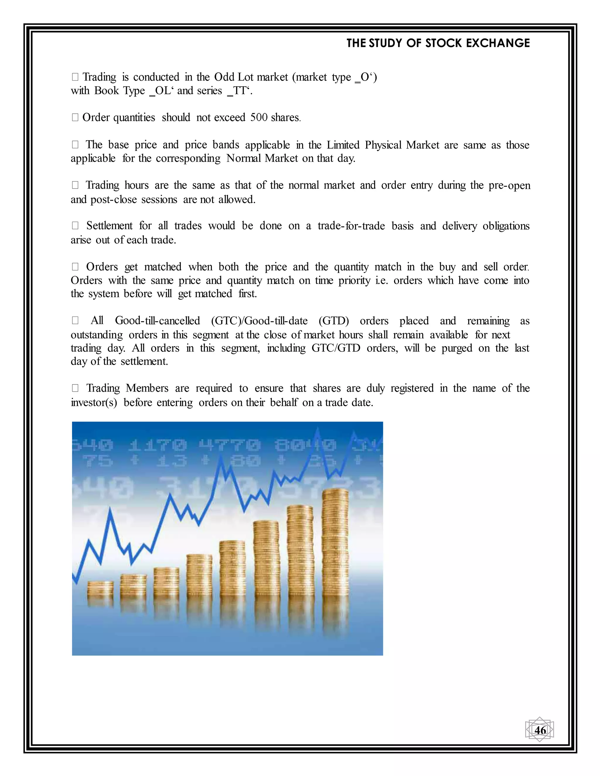 THE STUDY OF STOCK MARKET | DOCX