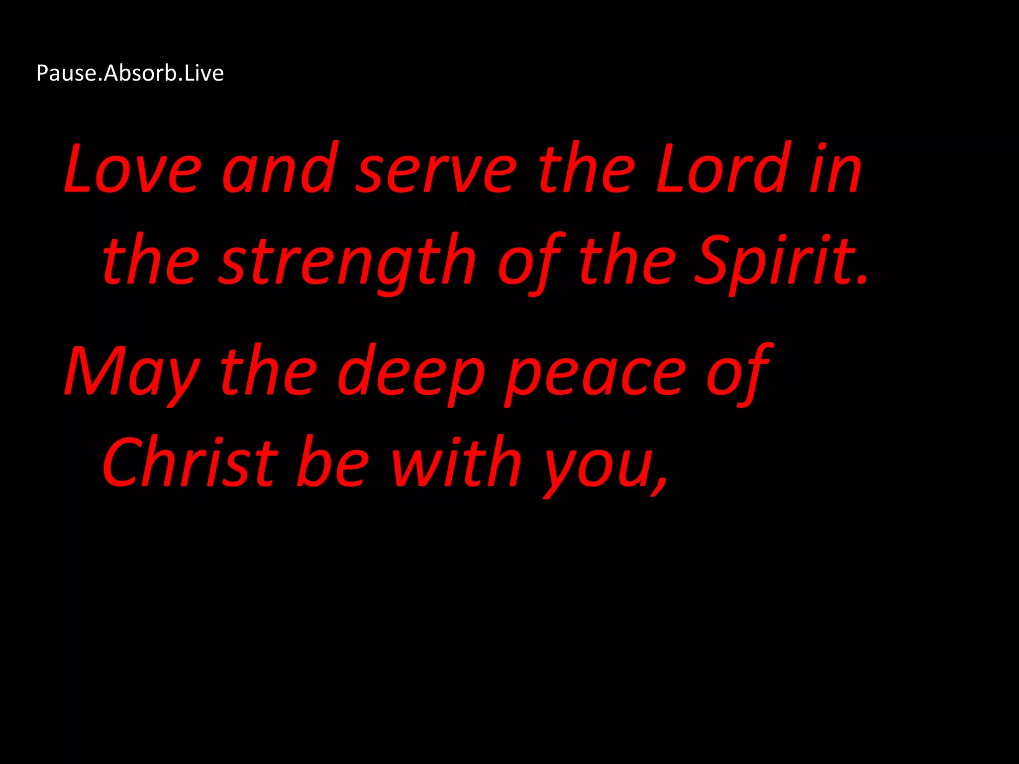 Final blessing | PPT