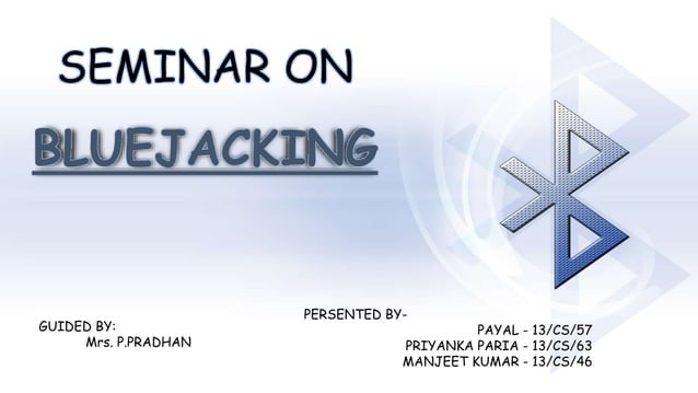 Final bluejacking | PPT