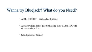 Final bluejacking | PPT