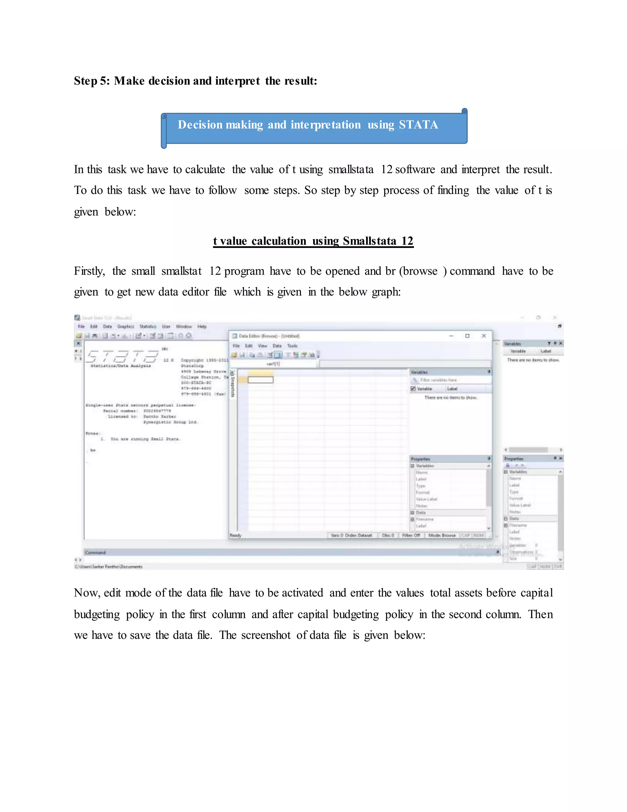 Hypothesis Testing using STATA | DOCX