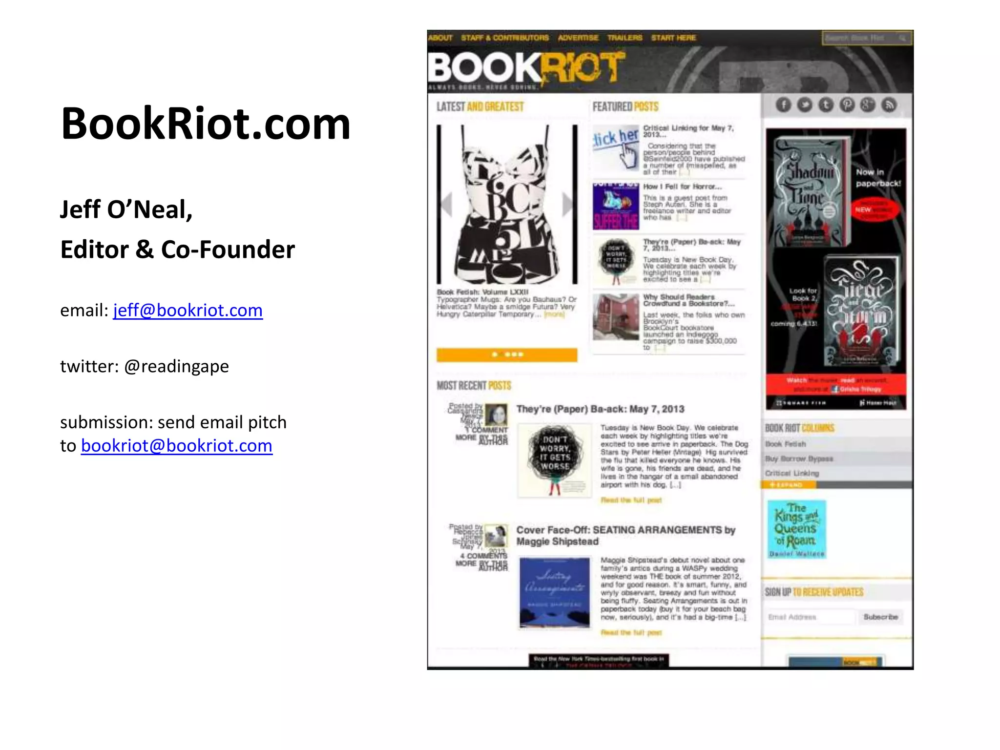 Book PR Presentation | PPT