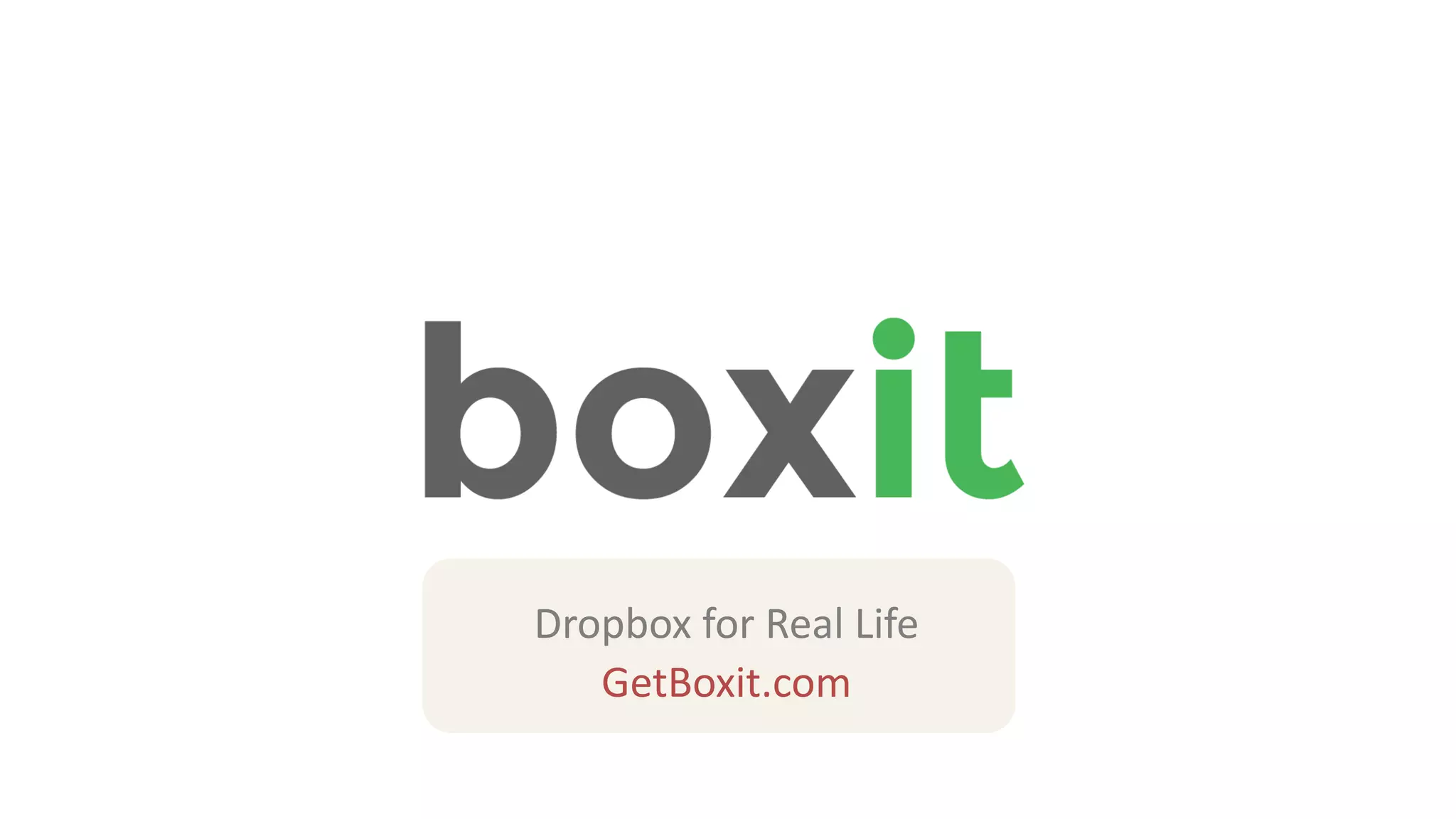 Boxit: Dropbox for Real Life - Pitch for Next 36 Venture Day | PPT