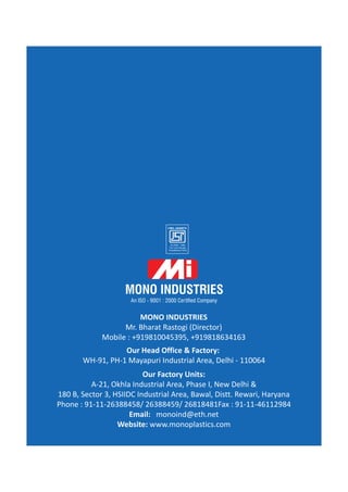 Construction Products By Mono Industries | PDF