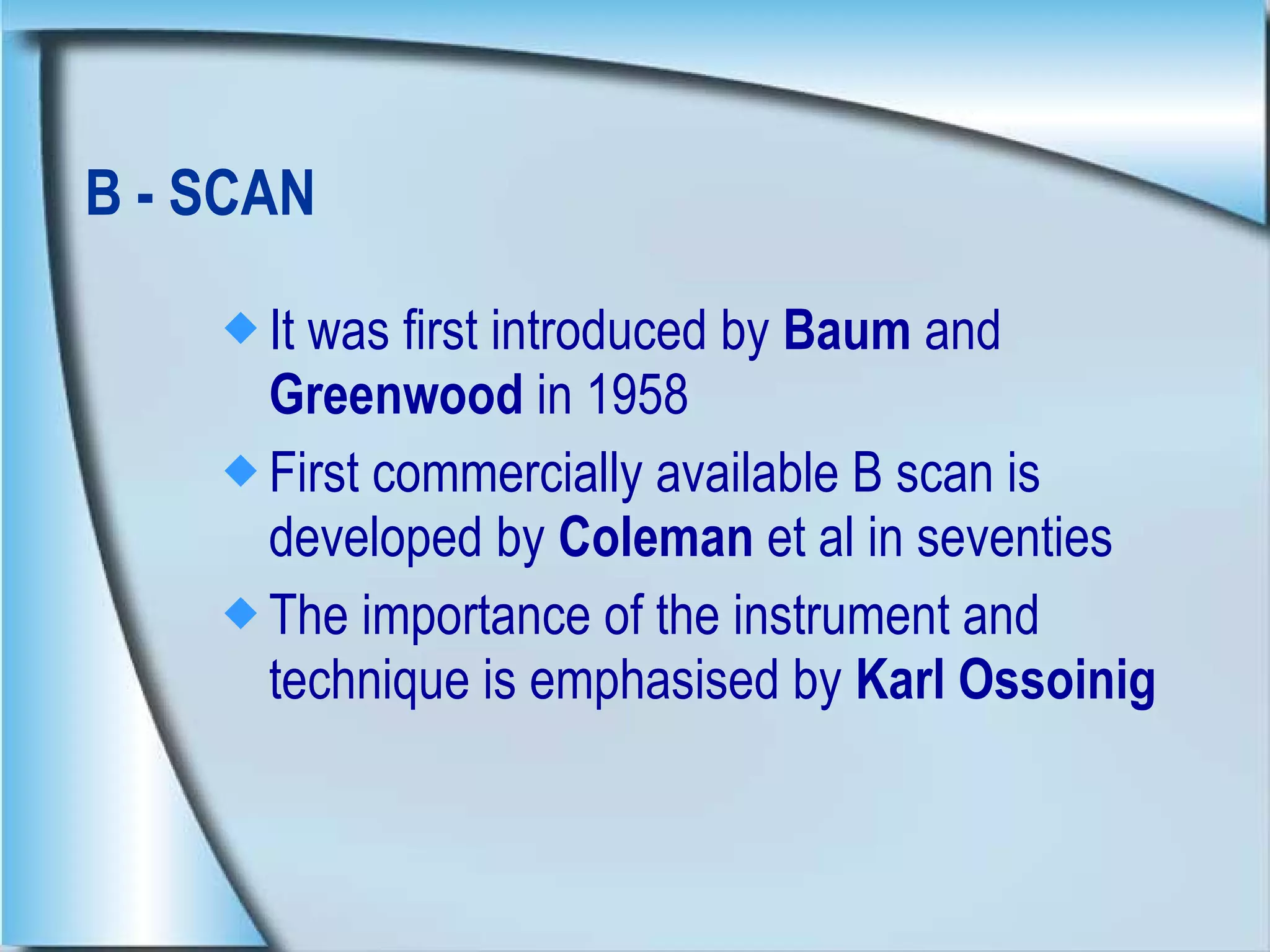 B SCAN | PPT