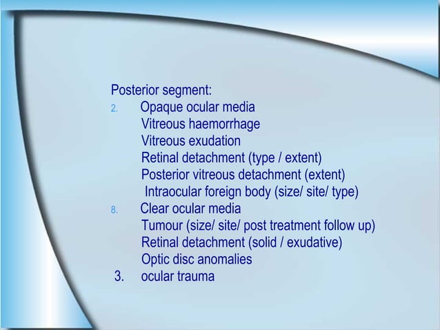 B SCAN | PPT | Eye and Vision Conditions | Diseases and Conditions