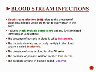 Final blood stream infection, department of microbiology | PPT
