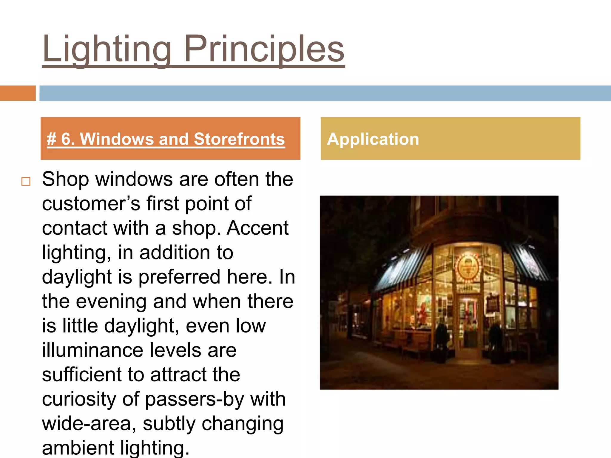 Retail Lighting Principles | PPTX