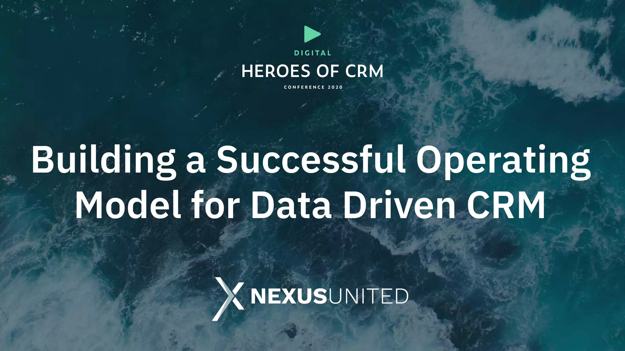 Nils Weber: Building a Successful Operating Model for Data Driven CRM | PPT