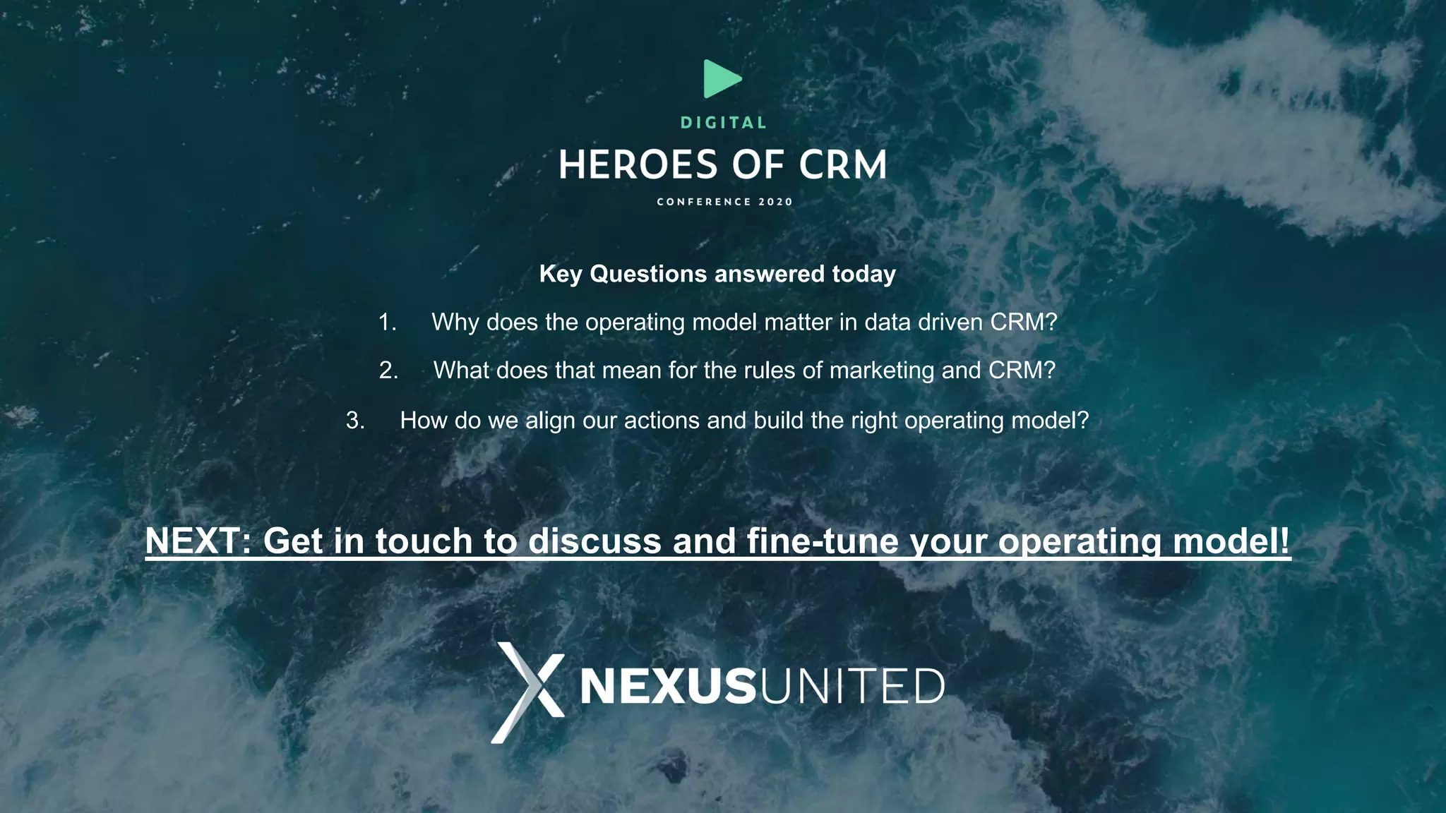 Nils Weber: Building a Successful Operating Model for Data Driven CRM | PPT
