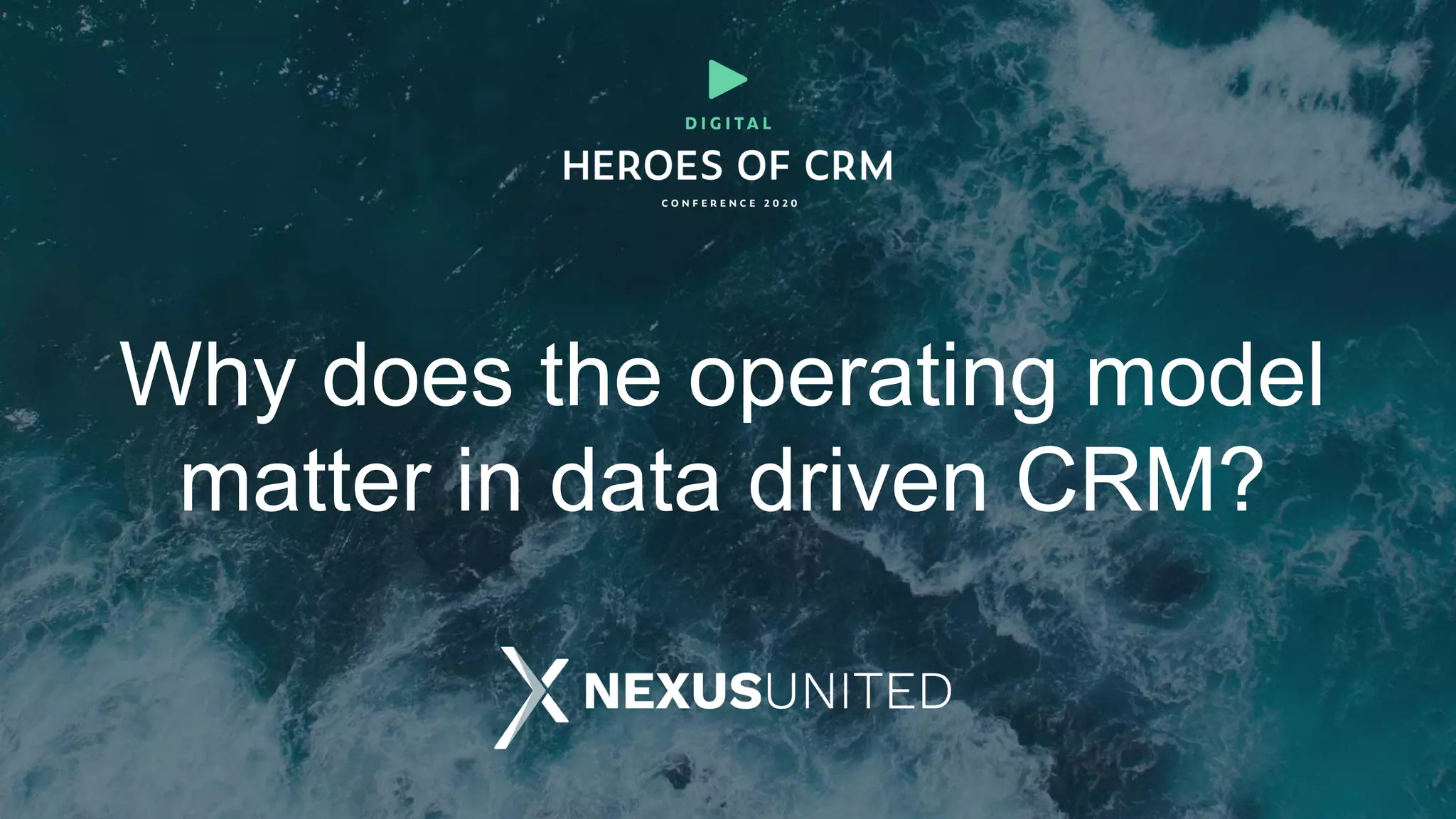 Nils Weber: Building a Successful Operating Model for Data Driven CRM | PPT