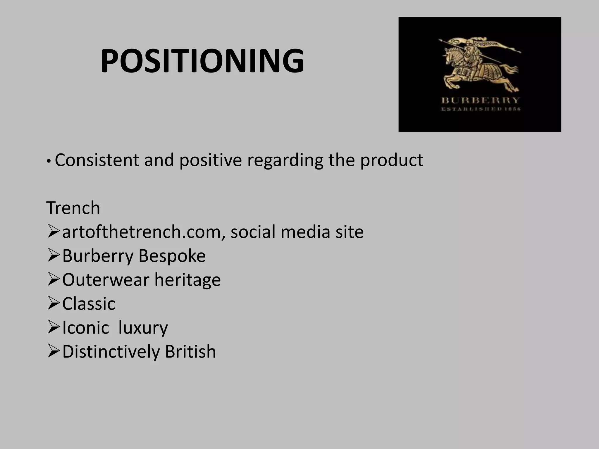 Innovative Marketing & Communications at Burberry | PPTX | Business | Business and Finance