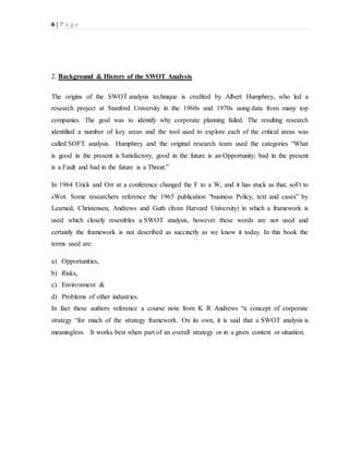 SWOT analysis | DOCX