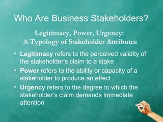 Stake Holders Management Issues | PPT