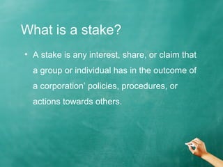 Stake Holders Management Issues | PPT