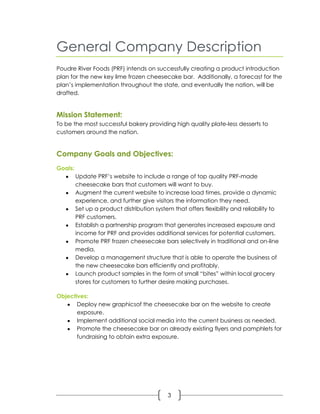 Full business plan for a small company | DOCX | Desserts and Baking ...