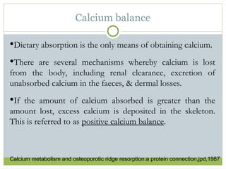 Final Calcium metabolism and prosthodontics | PPT
