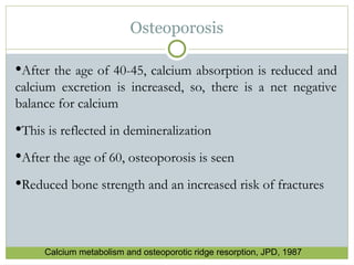 Final Calcium metabolism and prosthodontics | PPT