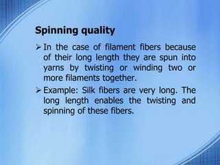 Textile Fiber and its Properties | PPTX
