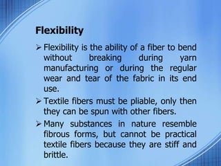 Textile Fiber and its Properties | PPTX