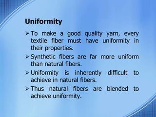 Textile Fiber and its Properties | PPTX