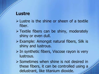 Textile Fiber and its Properties | PPTX