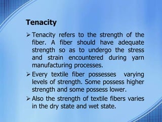 Textile Fiber and its Properties | PPTX