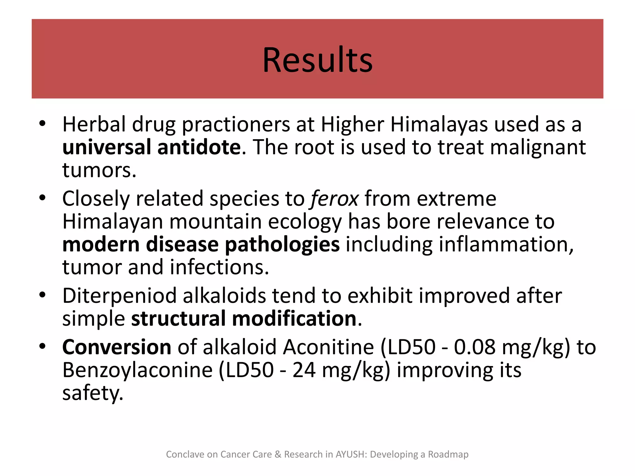 Prospective of Vatsanabha (Aconitum ferox Wall. Ex. ser ) in Cancer ...