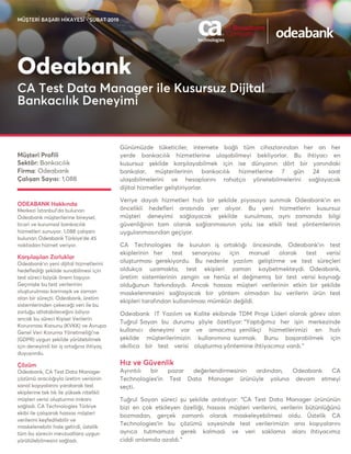 Odeabank & CA Technologies - TDM Başarı Hikayesi | PDF