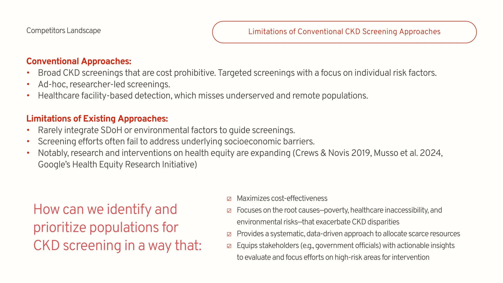 AI for Targeted CKD Screening: Mapping Vulnerable Populations for Early ...
